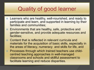 child_centered_learning_environment_with_community_development | PPT