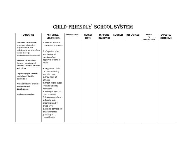 Child friendly school system
