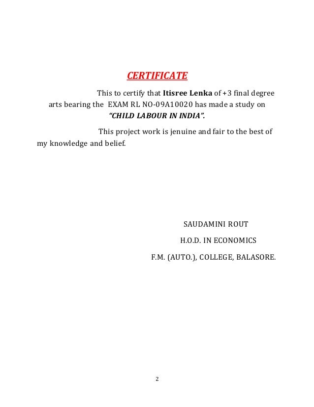 No Child Labour Declaration Letter Format In Karnataka - Get What You Need