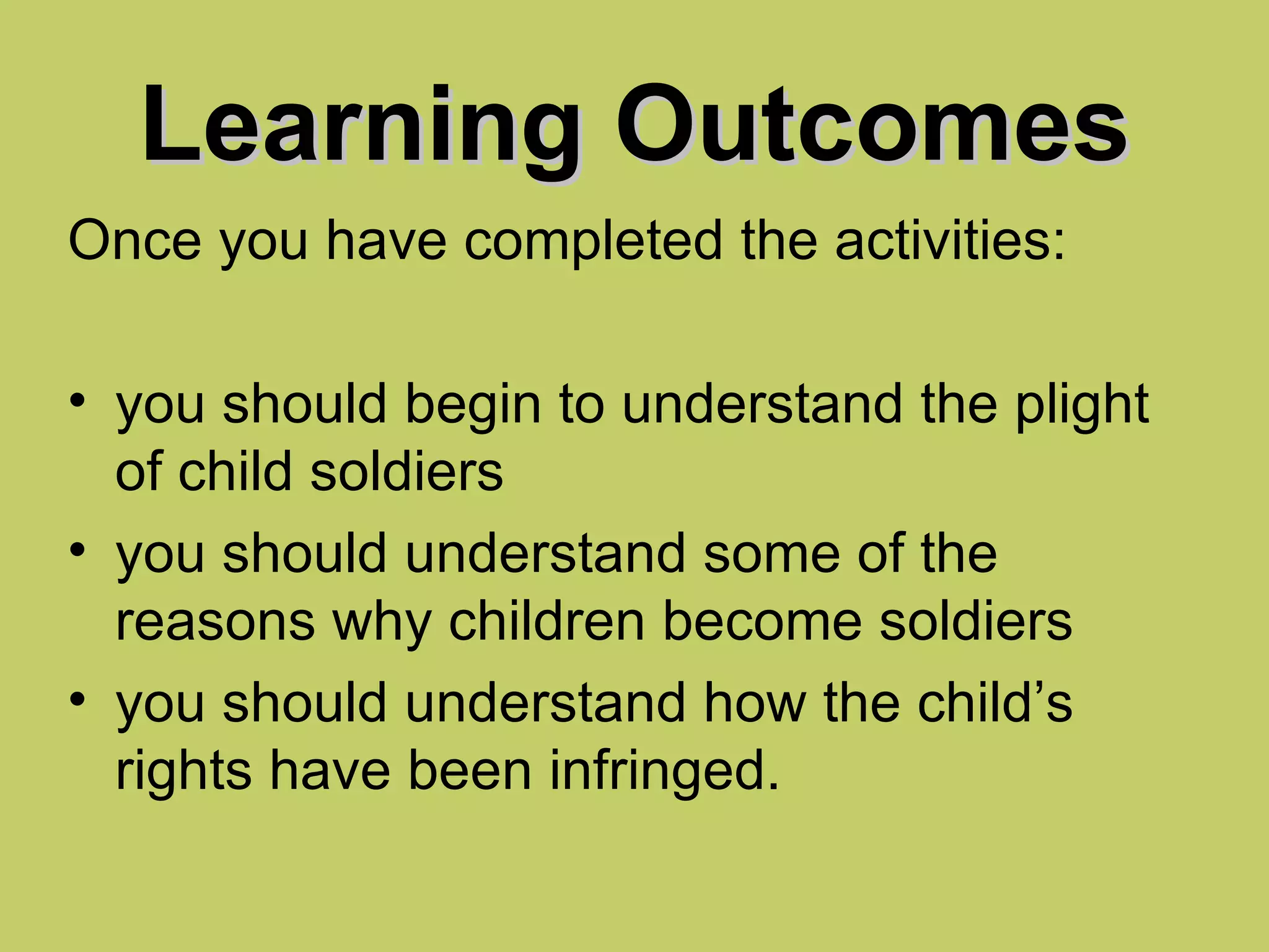Child Soldiers | PPT