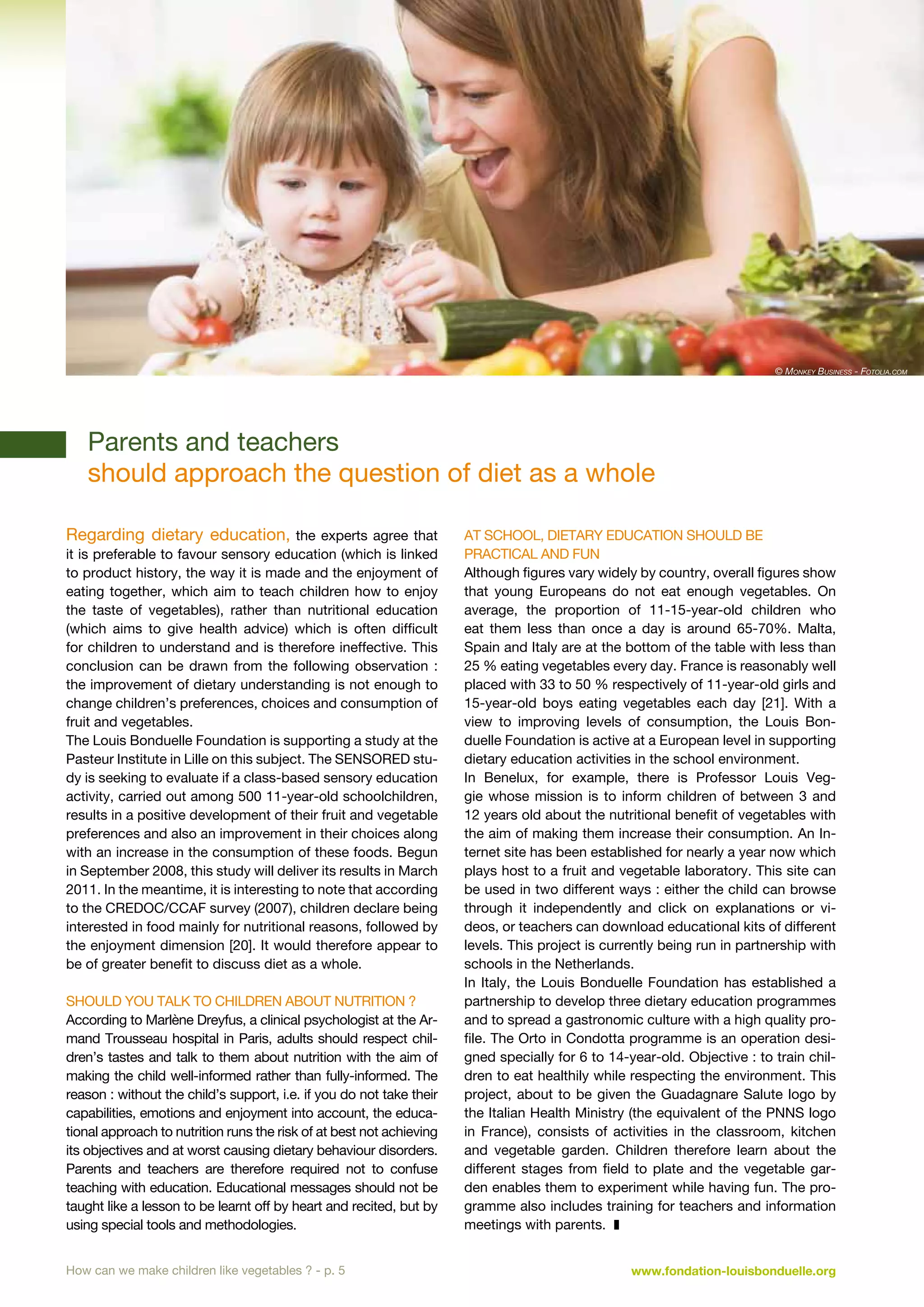 How to make children like vegetables ? | PDF