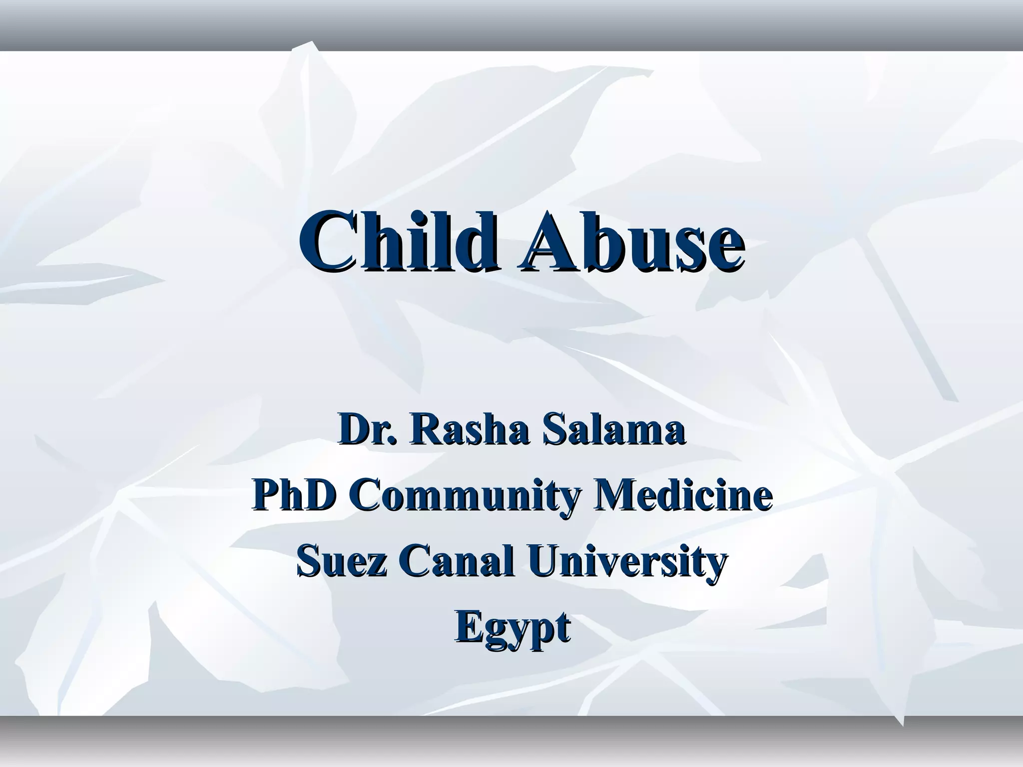 Child abuse | PPT