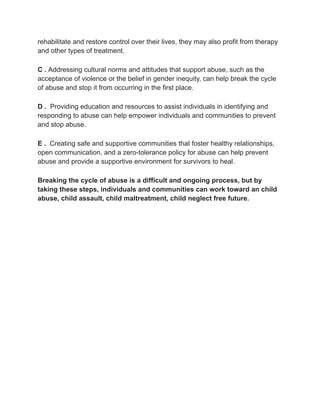 Child Abuse, Child Assault, Child Maltreatment, Child Neglect, and ...