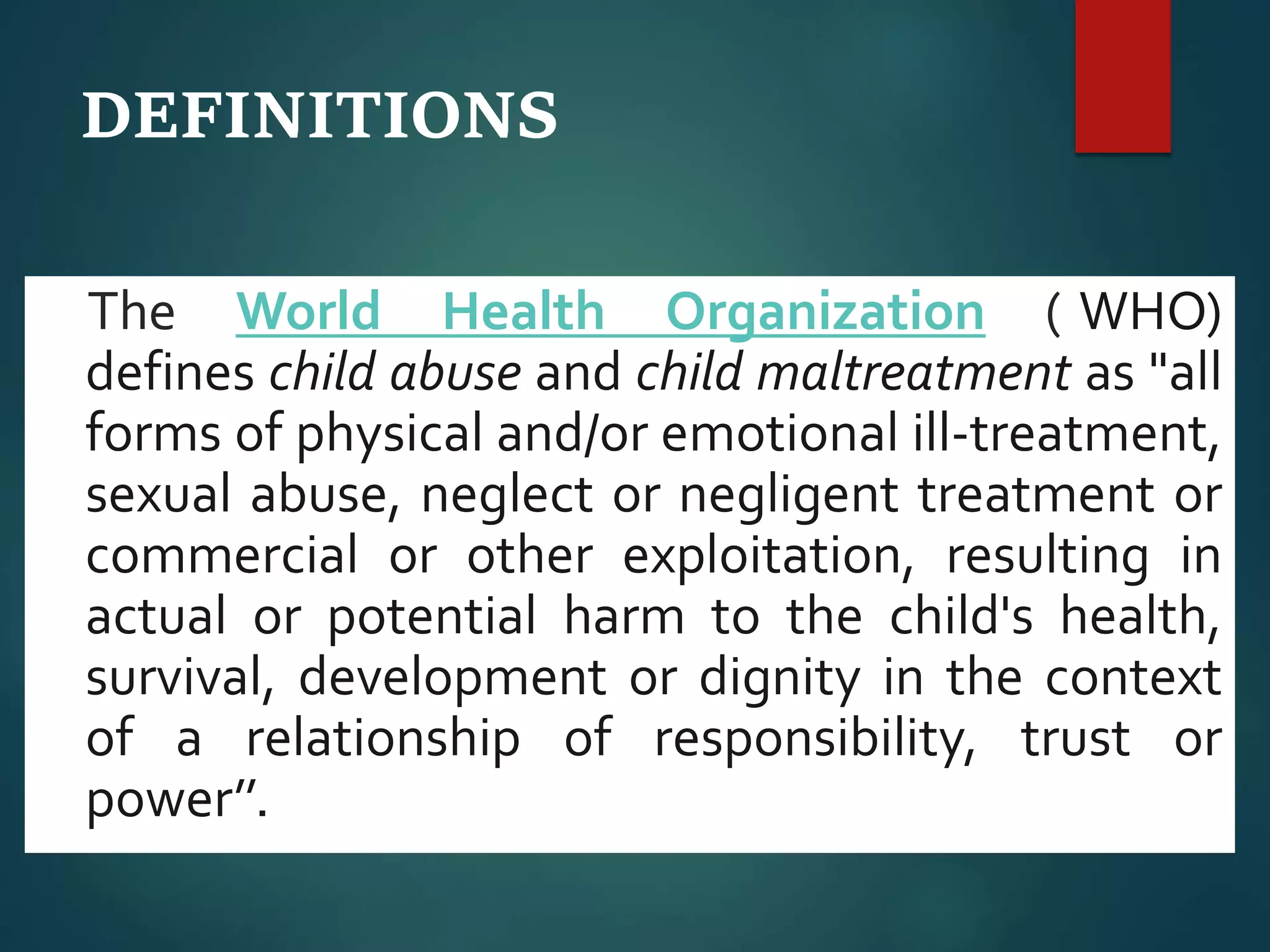 Child abuse & Neglect | PPTX