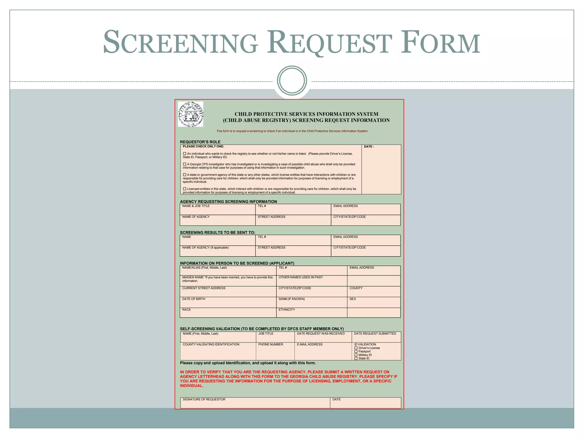 Georgia's New Child Abuse Registry | PPTX