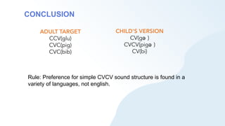 Child acquisition in Morphology & Phonology linguistics | PPT