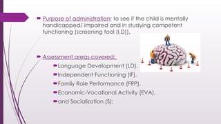 Child Adaptive Behavior Scale - Psychometric assessment | PPTX