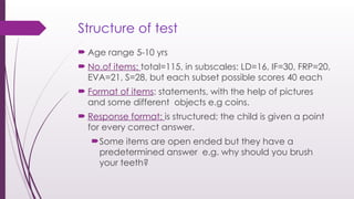 Child Adaptive Behavior Scale - Psychometric assessment | PPTX