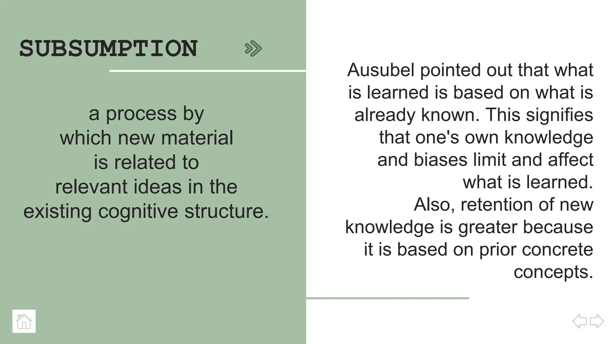 AUSUBEL'S MEANINGFUL VERBAL LEARNING/SUBSUMPTION THEORY | PPTX