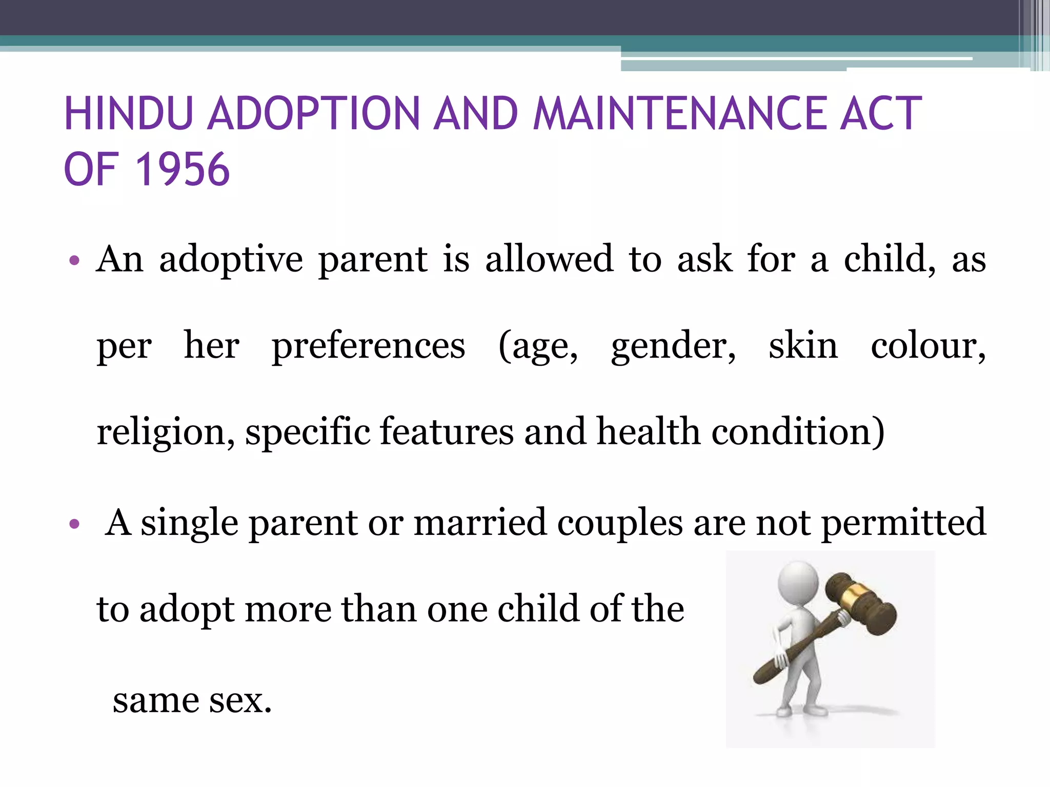 Child adoption act | PPTX