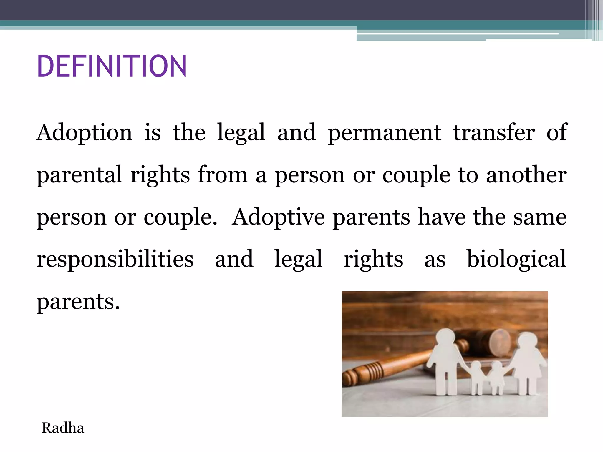 Child adoption act | PPTX