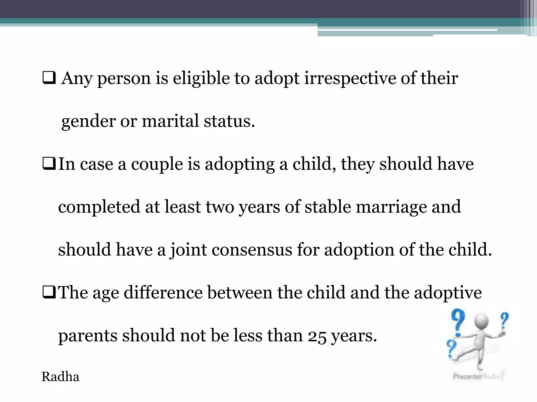 Child adoption act | PPTX