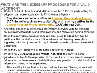 Child adoption laws in india | PPTX