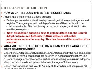 Child adoption laws in india | PPTX
