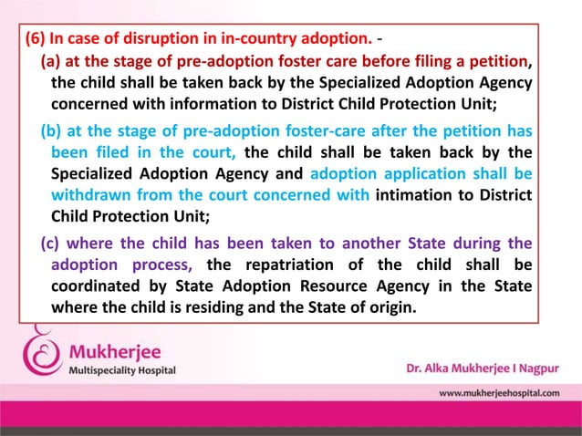 Child adoption process & responsibilities by dr alka mukherjee nagpur m ...