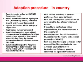 Child adoption process & responsibilities by dr alka mukherjee nagpur m ...
