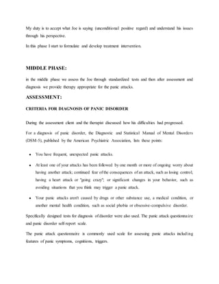 CASE STUDY OF PANIC DISORDER | DOCX