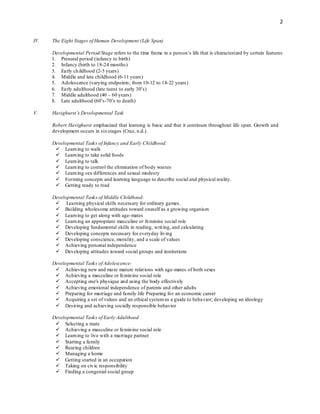 Child and Adolescent Development Lecture Notes | PDF