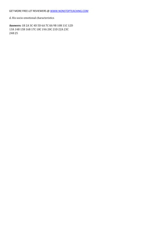 Child and adolescent development part 1 | PDF