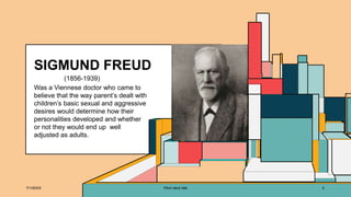 Psychosexual stages of development | PPTX