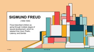 Psychosexual stages of development | PPTX