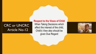 Child, child rights, child labor and Education | PDF
