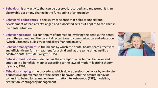 Factors Affecting child behavior in Pediatric Dentistry | PPTX | Dental ...