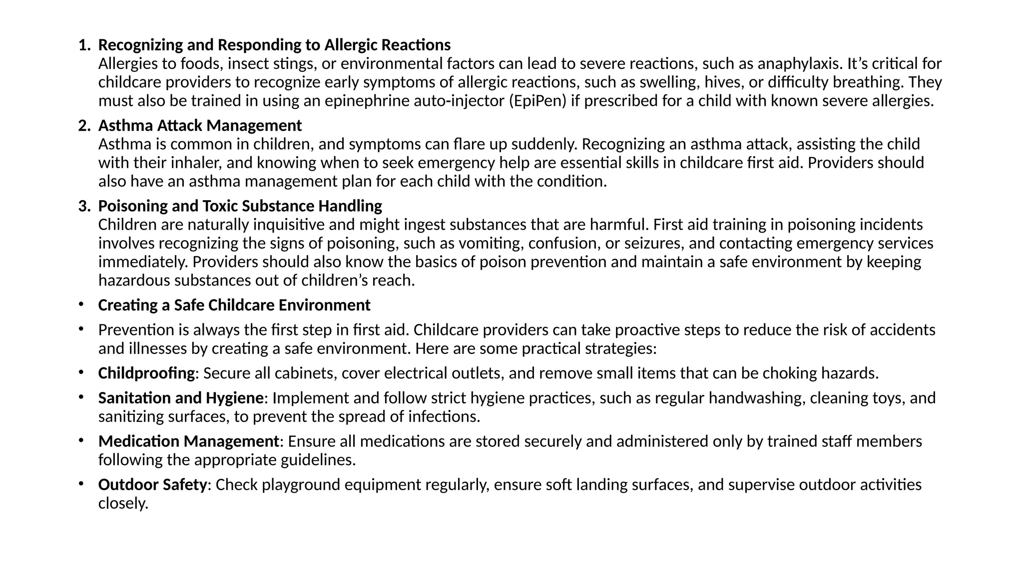 Childcare First Aid: A Comprehensive Guide to Keeping Kids Safe | PPTX