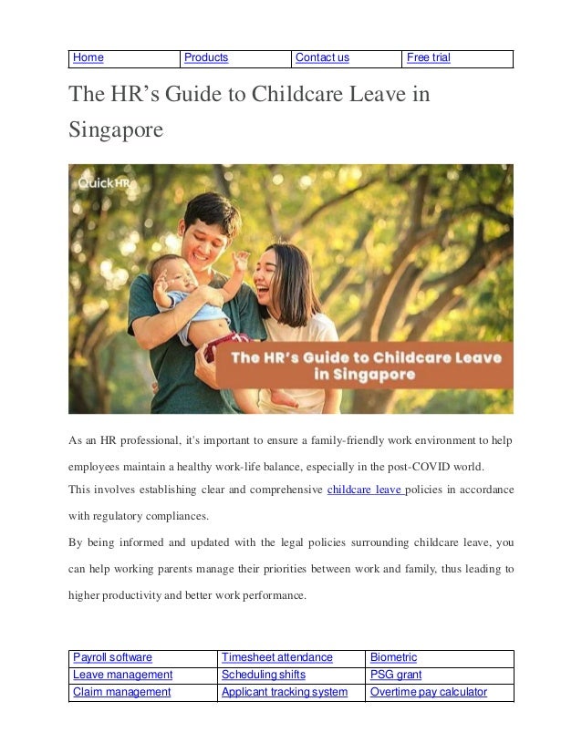 Childcare Leave Singapore | PPTX