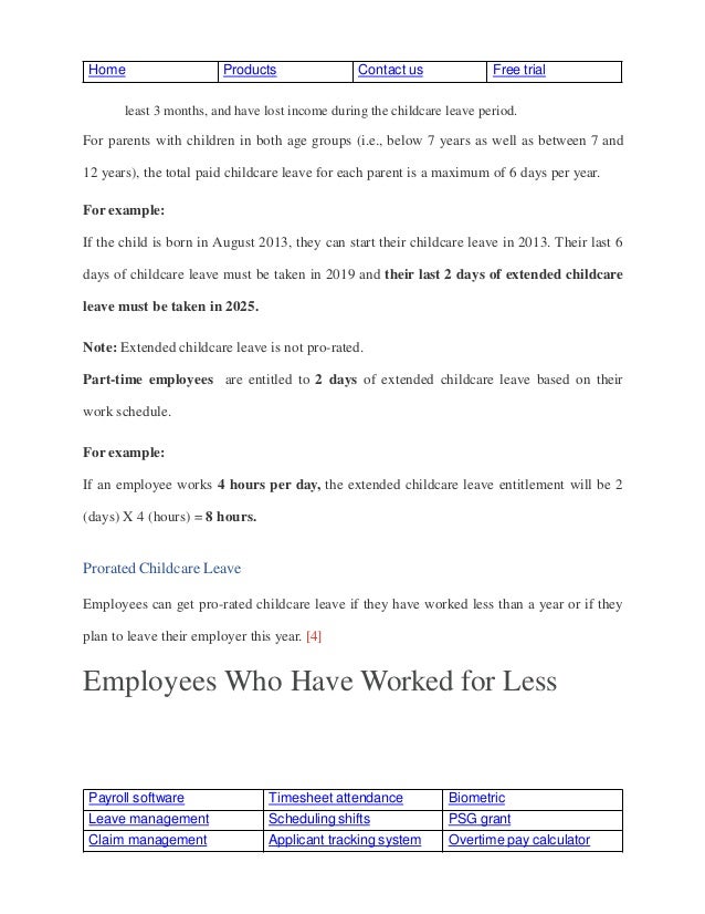 Childcare Leave Singapore | PPTX