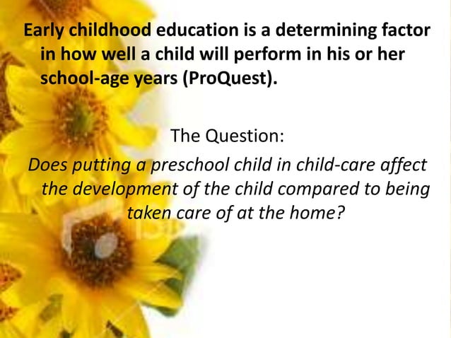 Child care presentation | PPTX | Daycare and Pre-School | Parenting