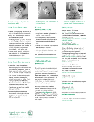 Child care provider's guide to safe sleep | PDF