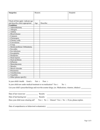 Child Case History Form.pdfasdsaàssasfgg | PDF