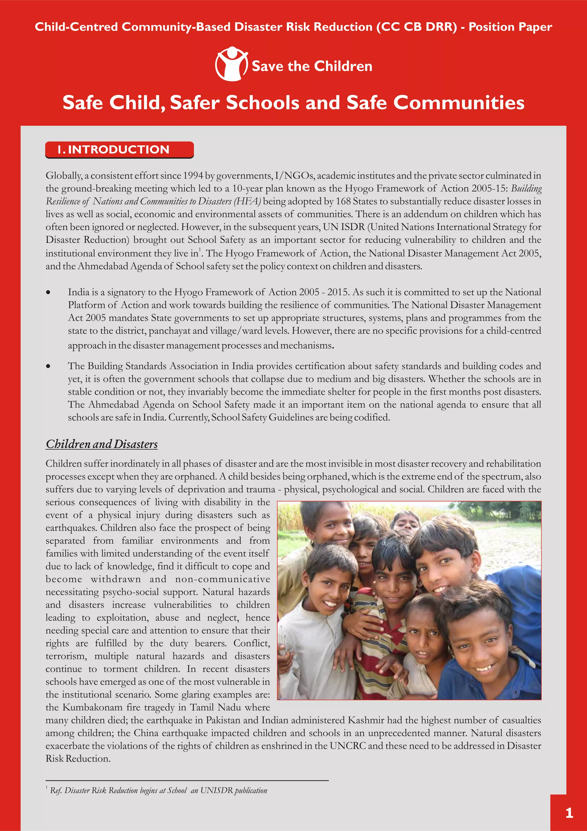 Child Centered Community Based Disaster Risk Reduction Pdf