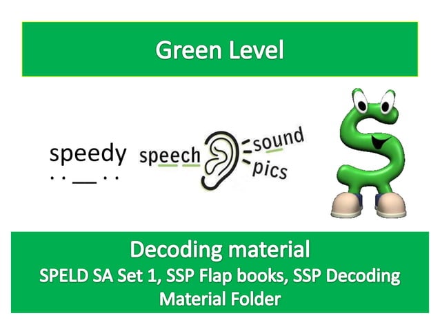 SSP Green Level - Slides for Children | PPTX