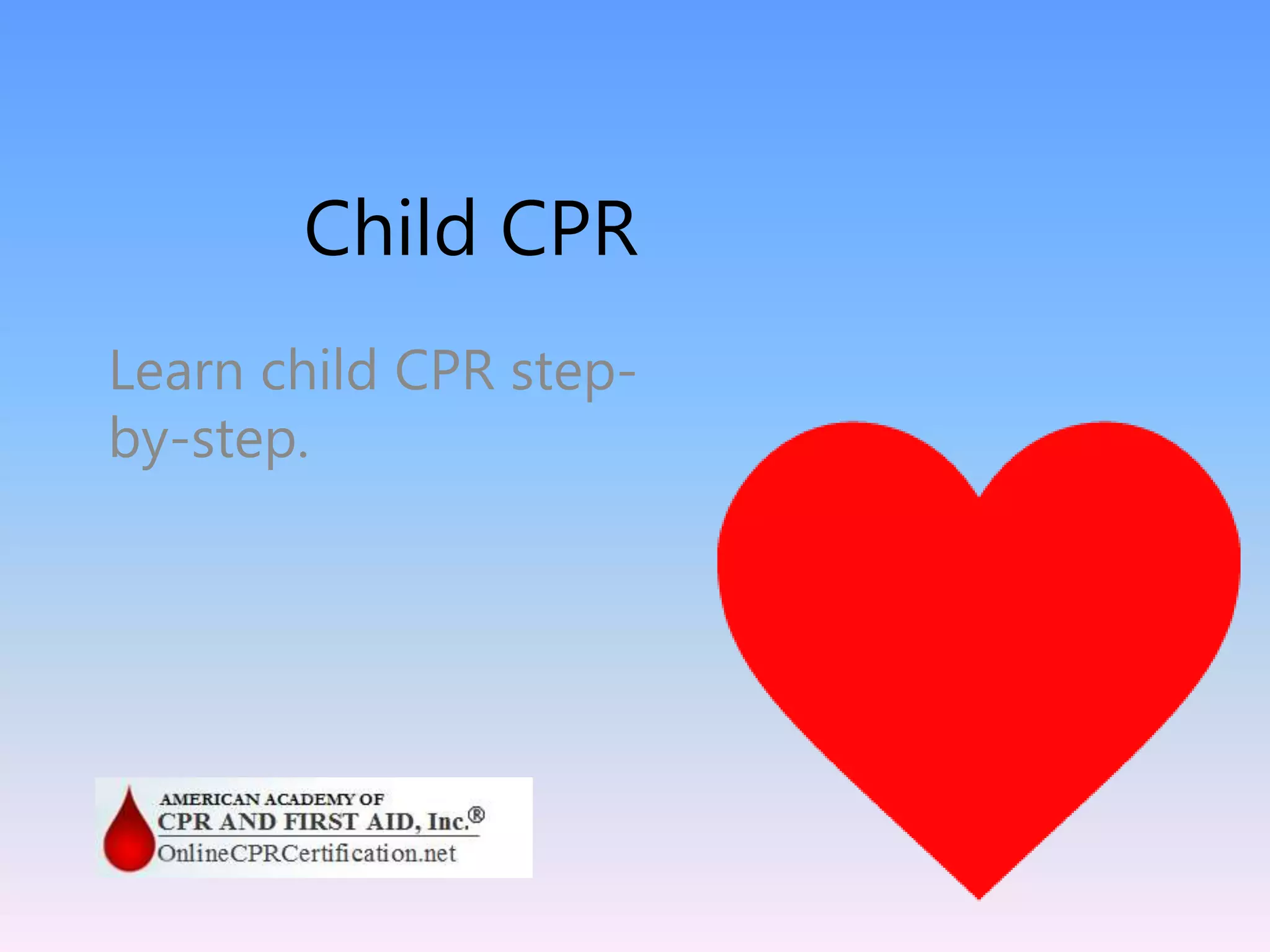 Child CPR | PPTX
