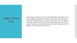 Child custody after divorce in the uae | PPTX | Adoption and Fostering ...