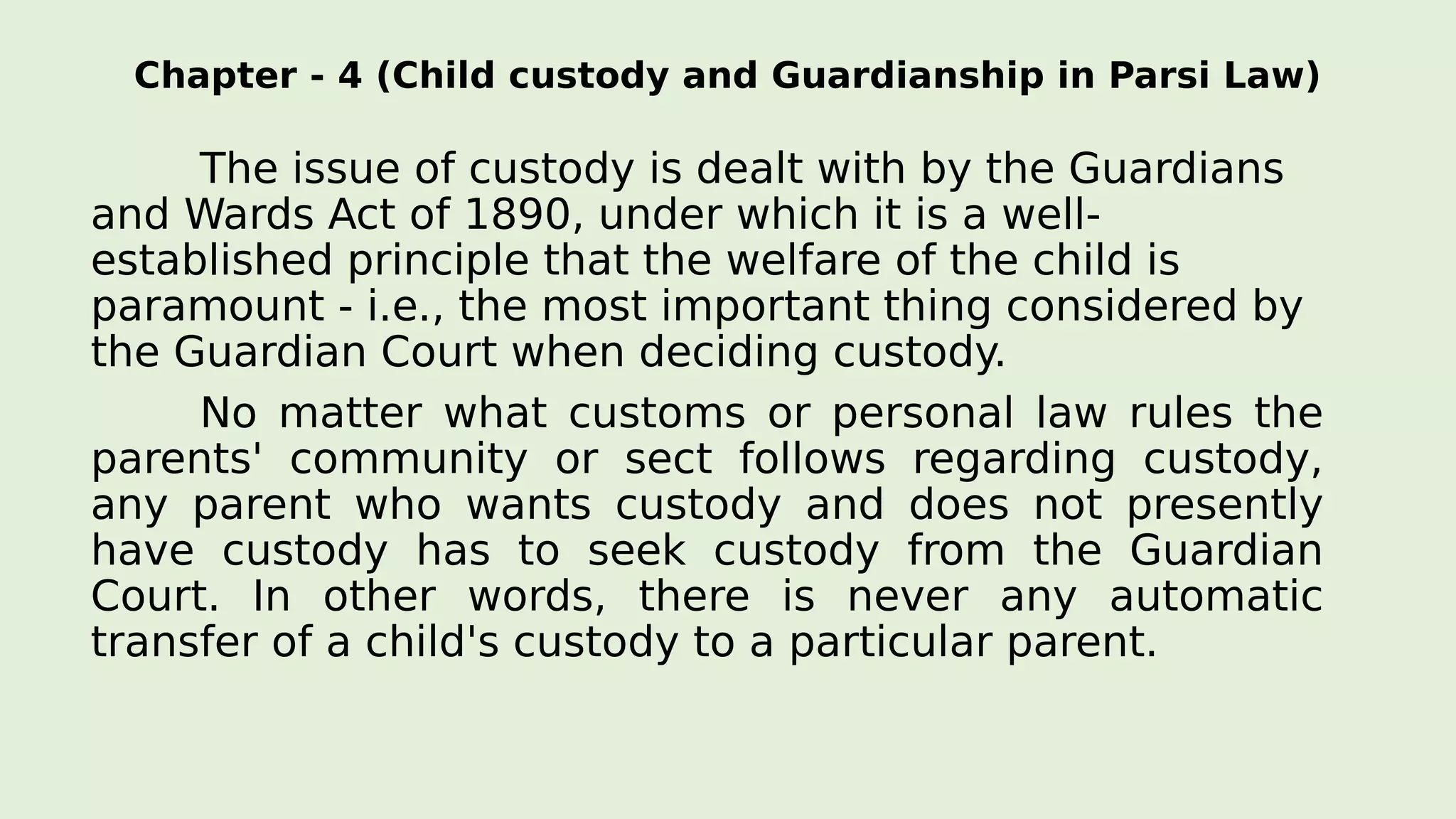 Child Custody & Guardianship | PDF