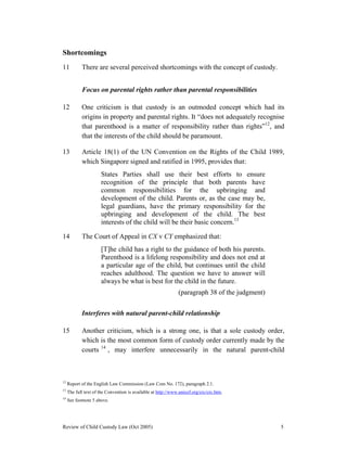 Child Custody Law Dp And Executive Summary | PDF