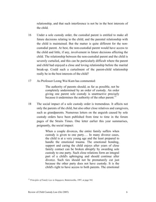 Child Custody Law Dp And Executive Summary | PDF