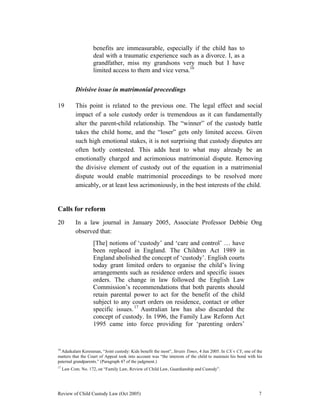 Child Custody Law Dp And Executive Summary | PDF