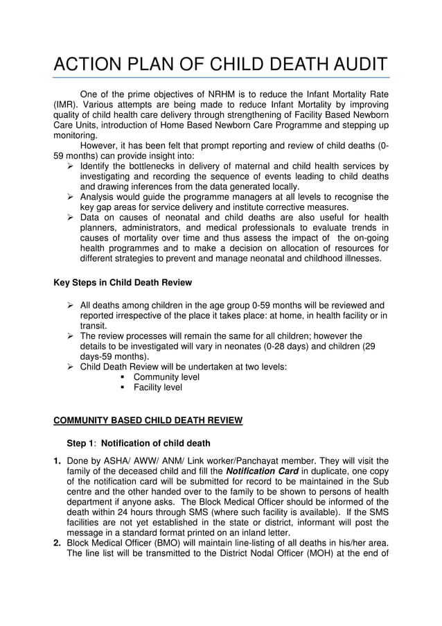 Child death review guidelines | PDF