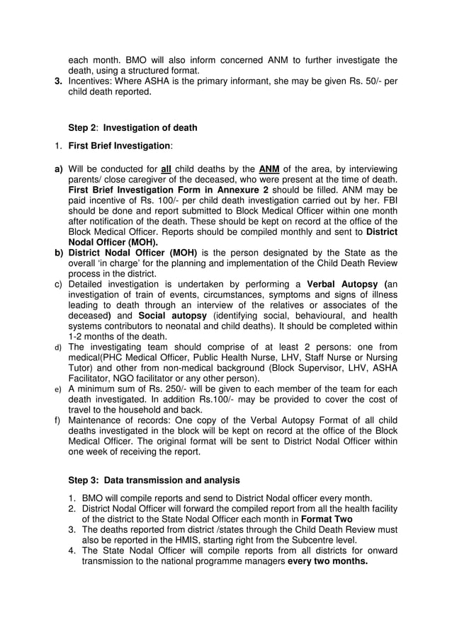 Child death review guidelines | PDF