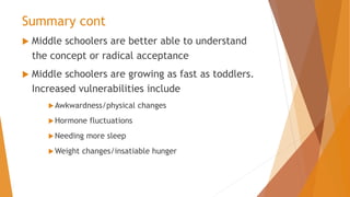 Child development 101 -the middle school years | PDF