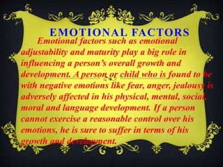 Child development and growing up | PPTX