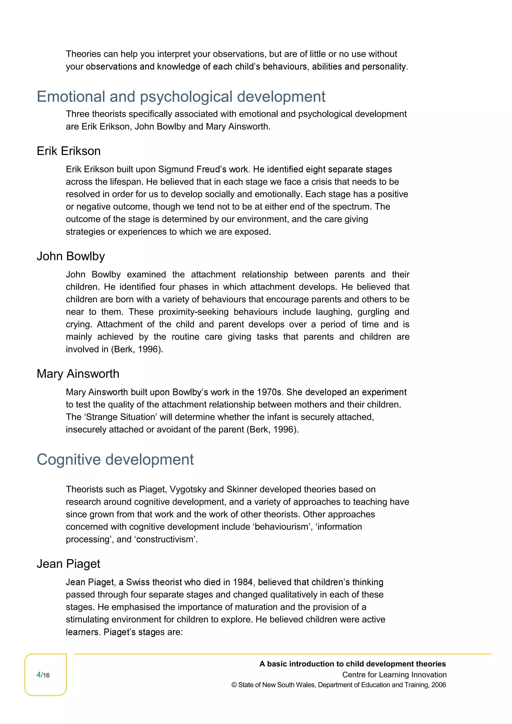 Child development theories | PDF