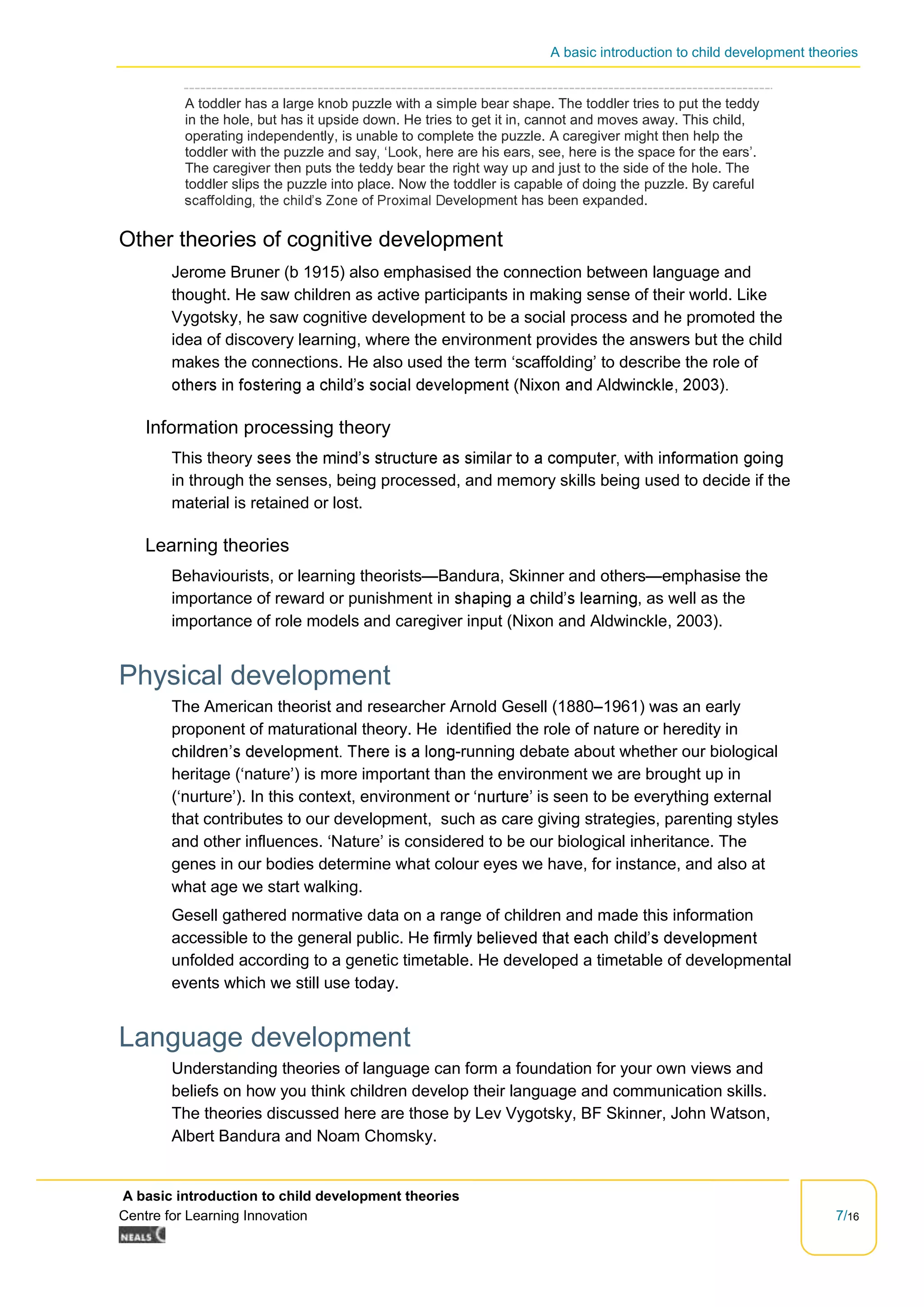 Child development theories | PDF