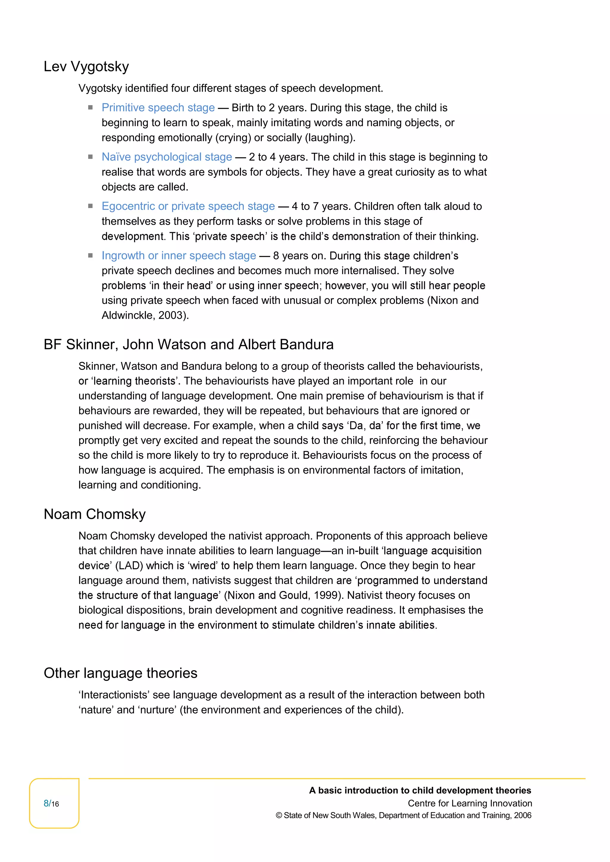 Child development theories | PDF