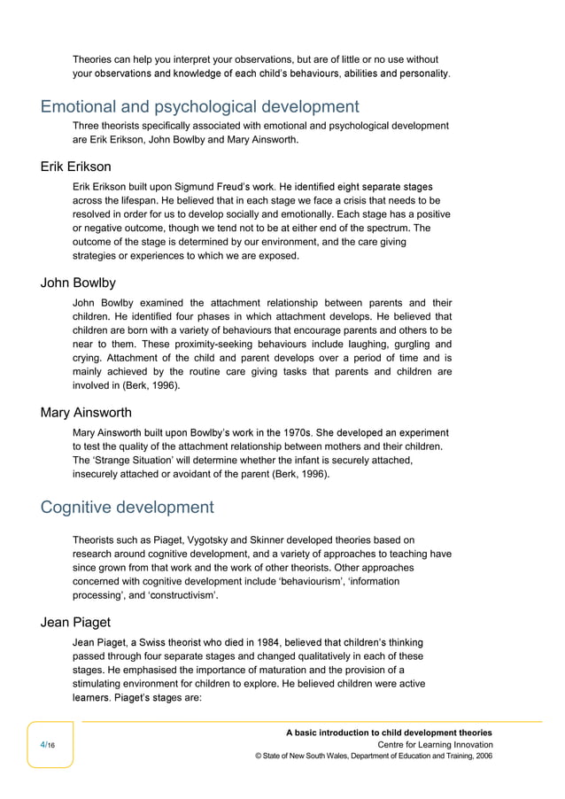 Child development theories | PDF