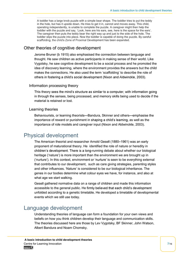 Child development theories | PDF